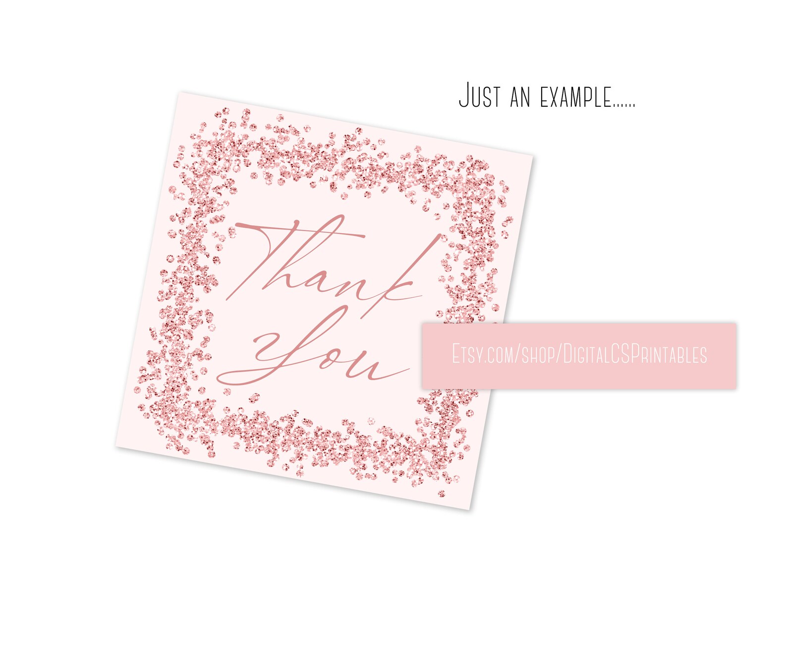 Rose Gold Glitter Frames Clipart Borders Pink Glitter Confetti - Etsy