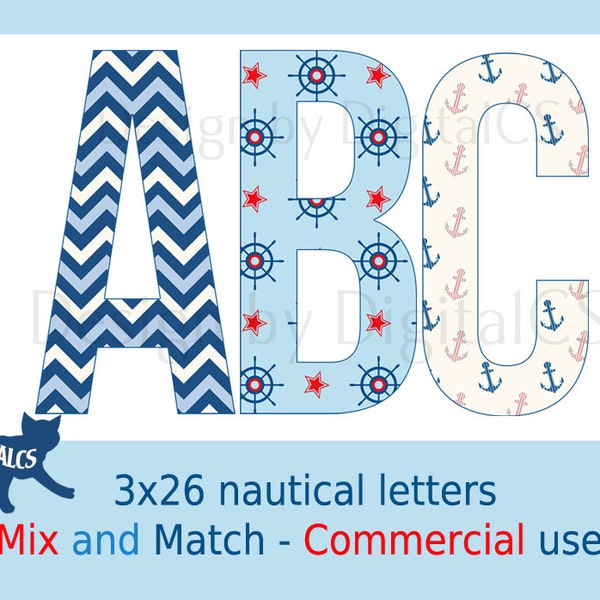 Nautical Letters - Etsy