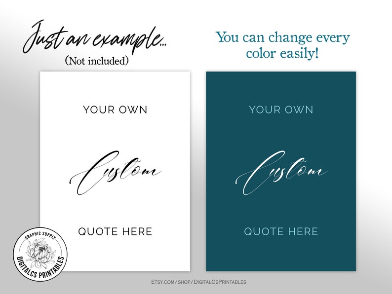Elegant Editable Quote Sign Custom Print Personalized Sign Template ...