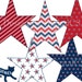 4th of July Clipart Clip Art Independence Day Digital PNG Bunting Clip ...