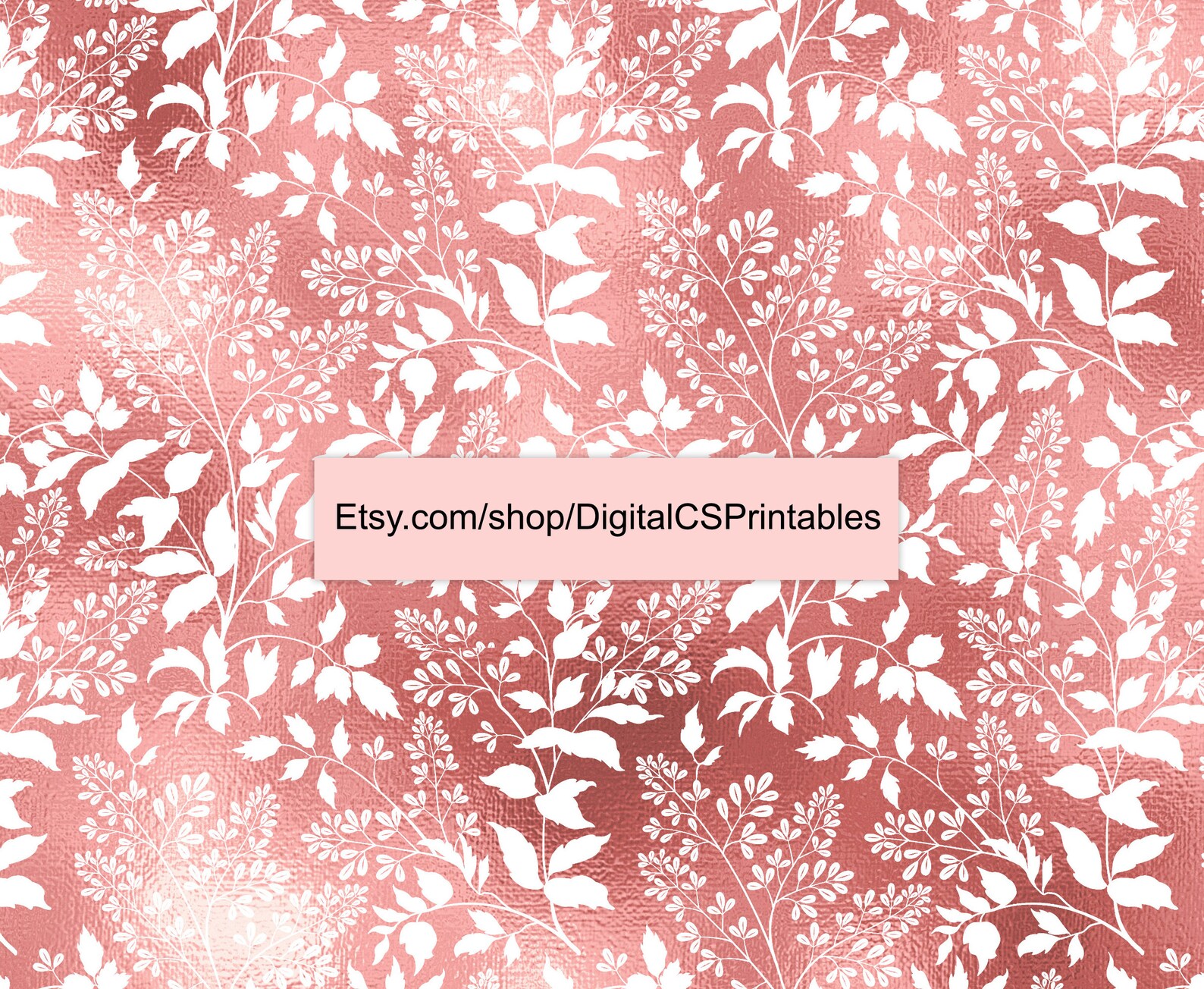 Rose Gold Floral Digital Paper Gold Foil Paper Rose Gold and - Etsy