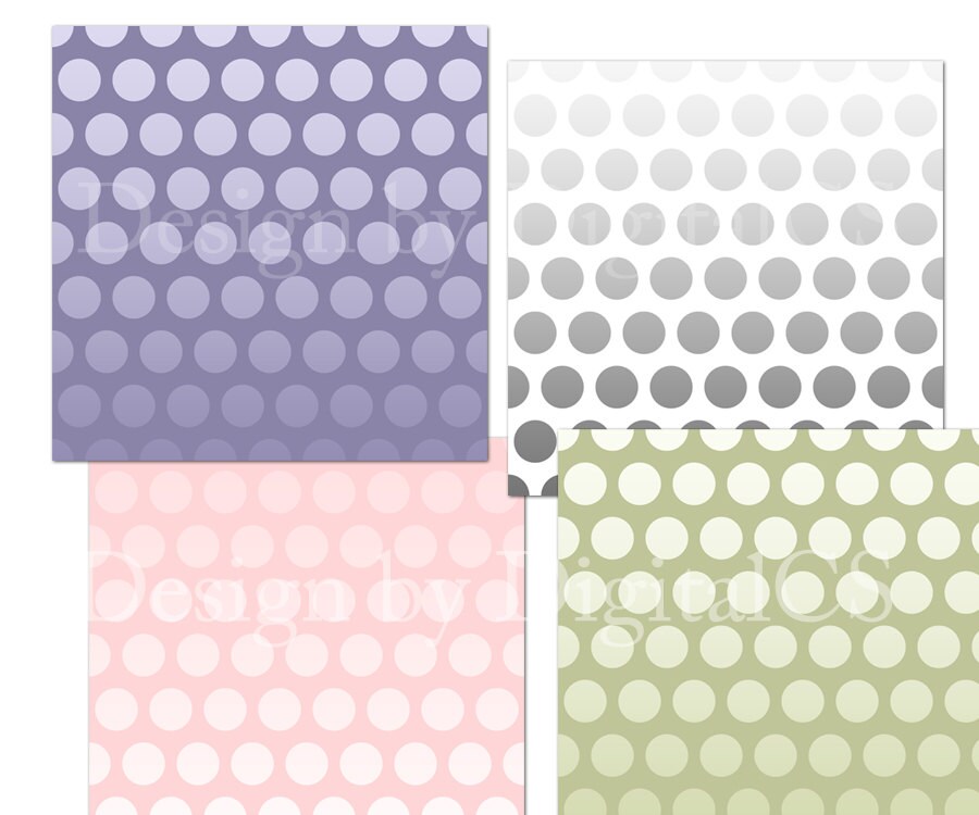 Ombre Digital Paper Polka Dot Paper Polka Dot Digital Paper Ombre ...