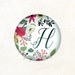 Floral Alphabet Bottle Cap Images 1 Inch Circle Digital Download ...