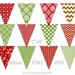 DIY Christmas Garland Printable Christmas Bunting Clipart Christmas ...