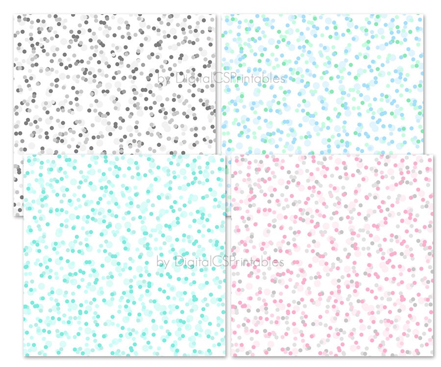 Pastel Confetti Digital Paper Pastel Digital Paper Dot Digital Paper ...