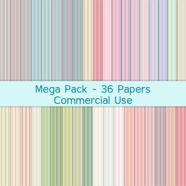 Stripe Digital Paper - Etsy