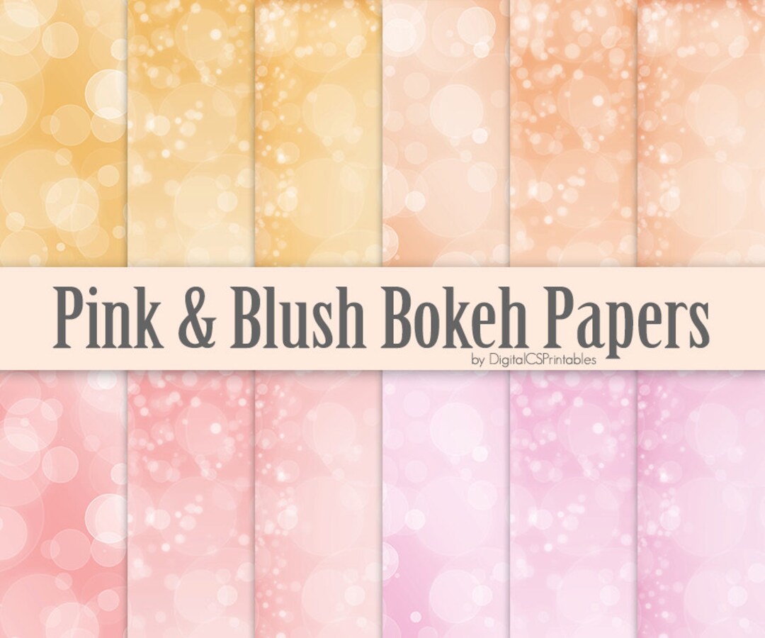 Bokeh Digital Paper Pink Bokeh Digital Paper Pastel Digital Paper Pink ...