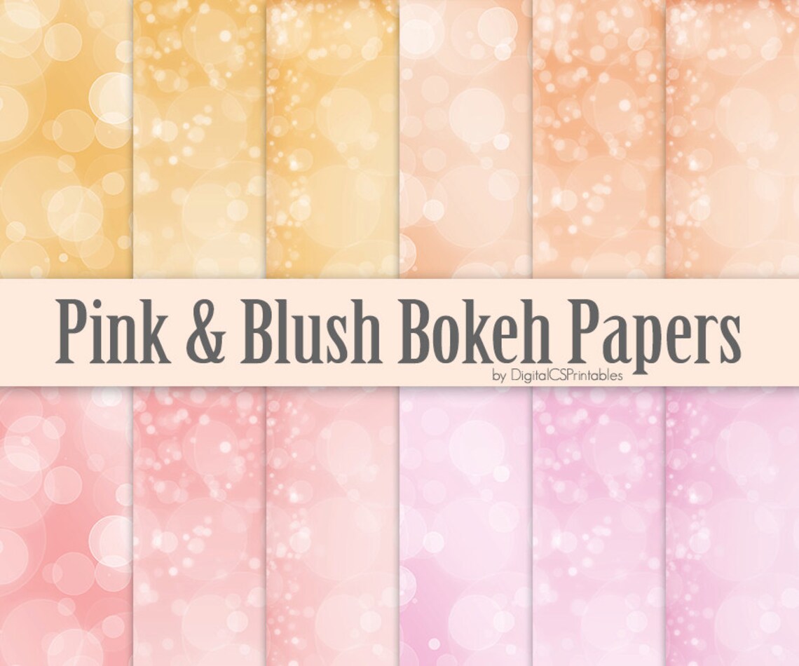Bokeh Digital Paper Pink Bokeh Digital Paper Pastel Digital Paper Pink ...