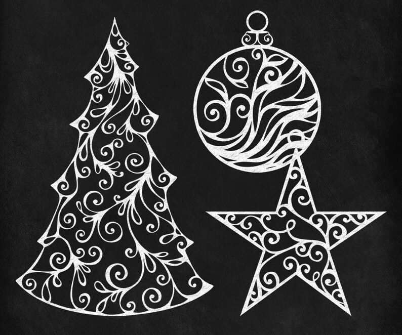 Christmas Clipart Holiday Clipart Christmas Chalkboard Digital ...