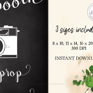 Wedding Photobooth Sign Instant Download Black Wedding Sign Chalk Board ...