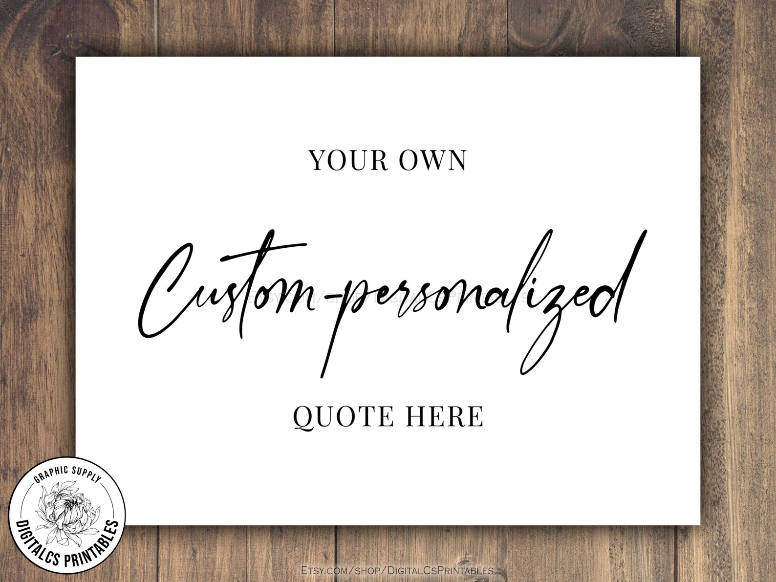 Editable Quote Sign Custom Print Personalized Sign Template - Etsy