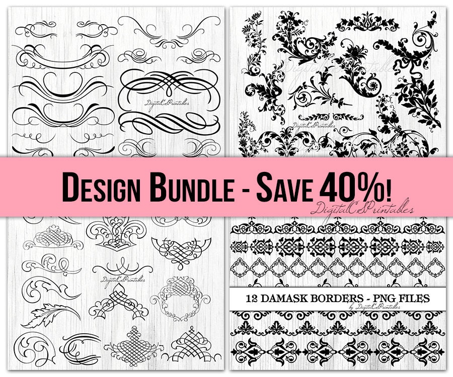 Clipart Sale Clipart Bundle 40% OFF Border Clipart Swirl Clipart ...