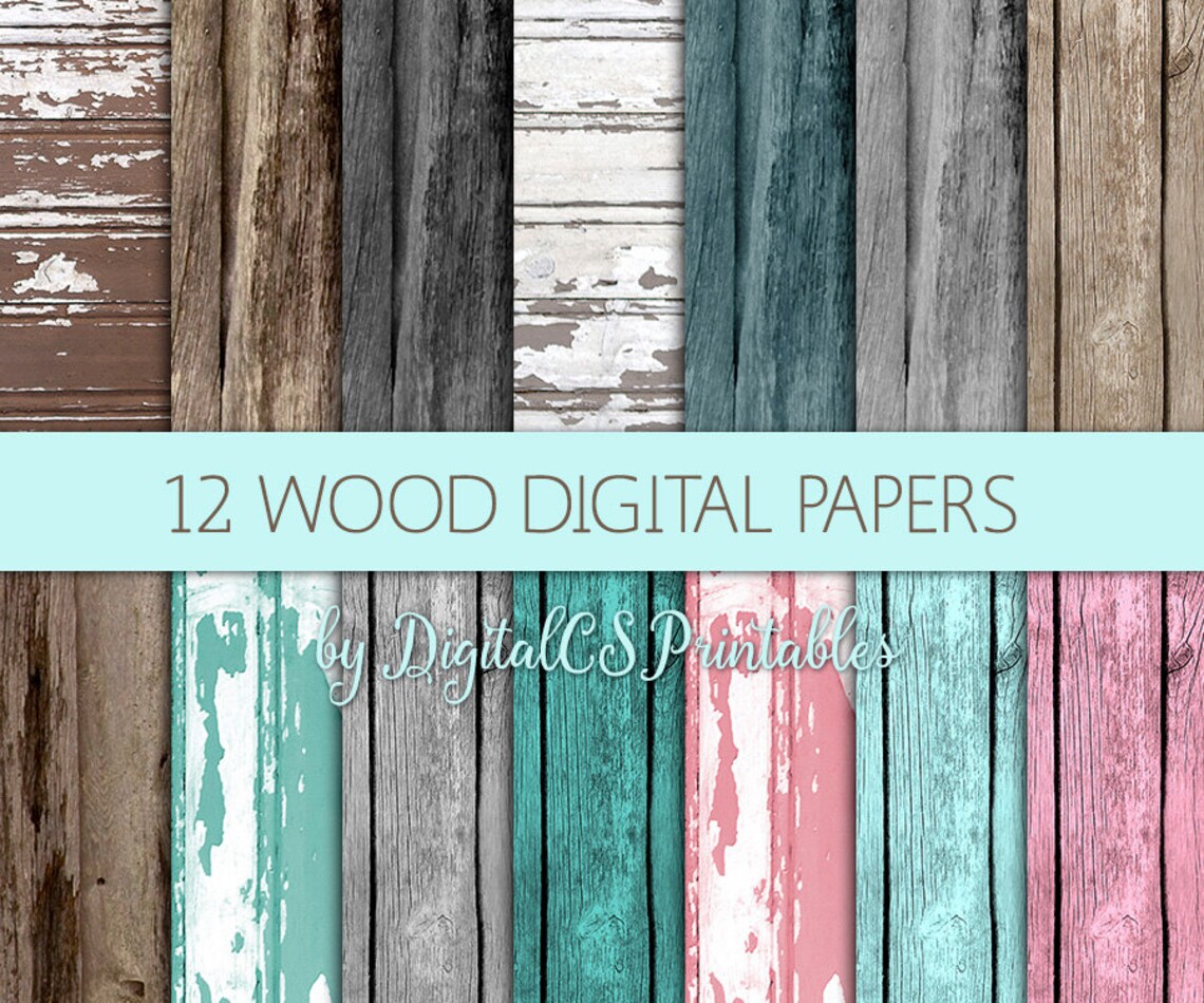Wood Digital Paper Wood Rustic Digital Paper Rustic Wood Texture Wood ...