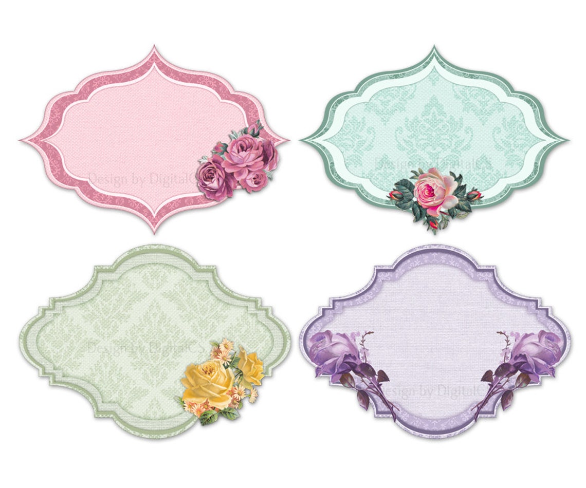 Shabby Chic Clipart Frames Clipart Borders Shabby Chic Tags Shabby Chic ...