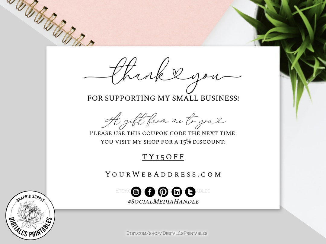 Editable Customer Appreciation Card Business Template Printable Thank ...