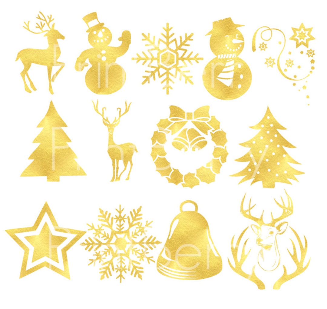 Gold Christmas Clipart Christmas Clipart Holiday Clipart Gold Christmas ...