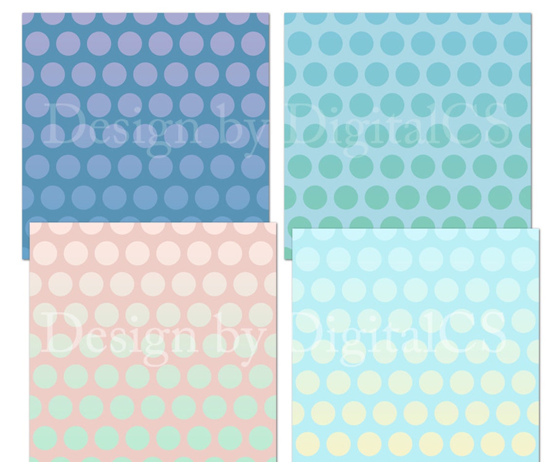 Ombre Digital Paper Polka Dot Paper Polka Dot Digital Paper Ombre ...