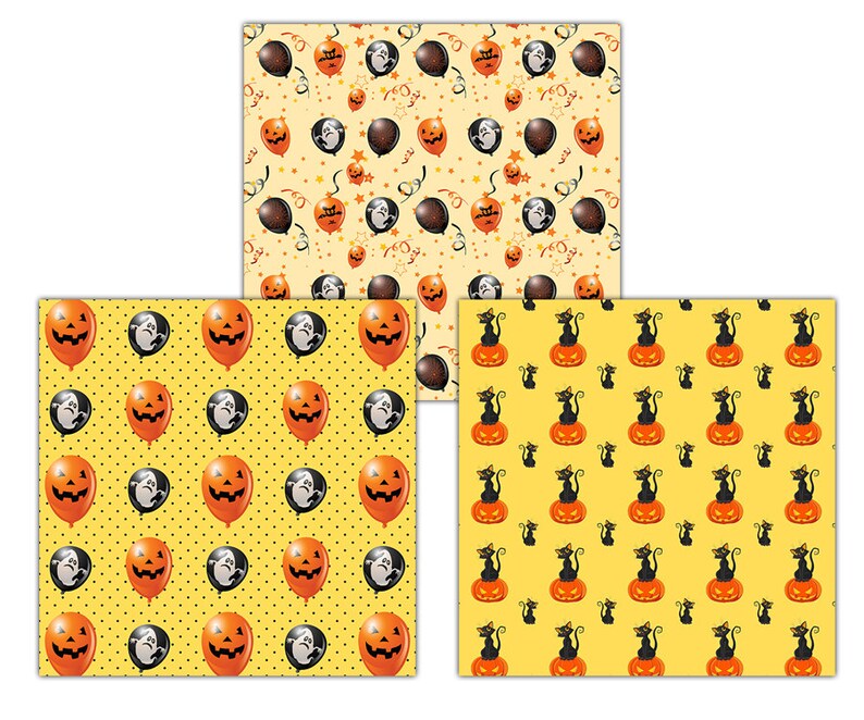 Fun Halloween Digital Paper Halloween Printables Halloween - Etsy