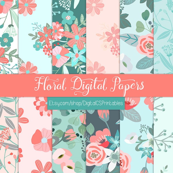 Coral and Mint - Etsy