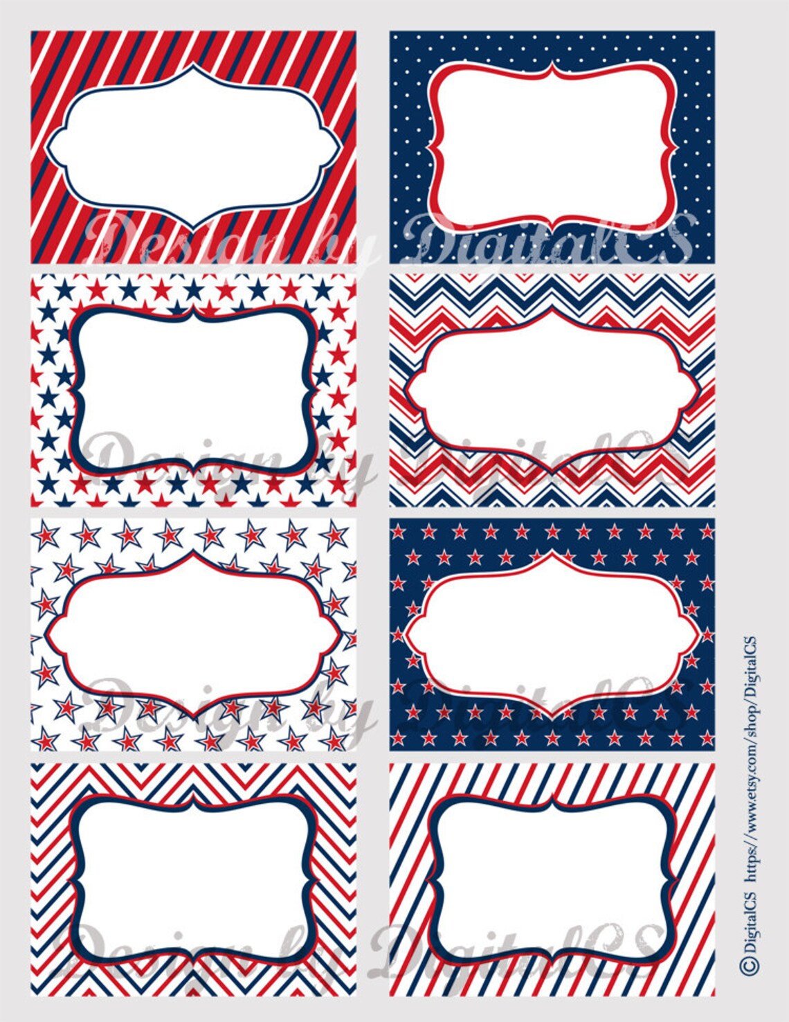 4th of July Clipart Frames Digital Frame Clipart Clip Art Independence ...