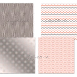 Coral Digital Paper Salmon Digital Paper Pink and Grey Digital Paper ...