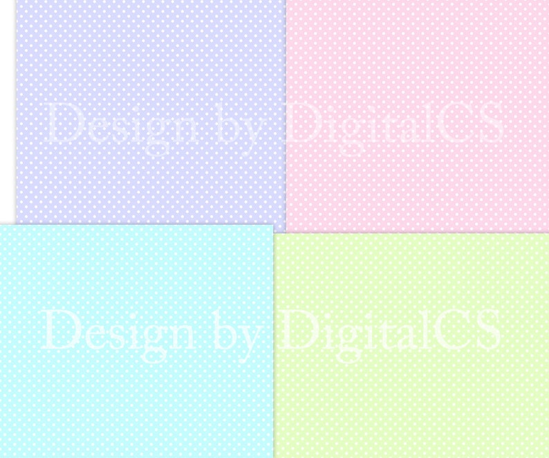 Polka Dot Digital Paper Pastel Digital Paper Polka Dot Paper Digital ...