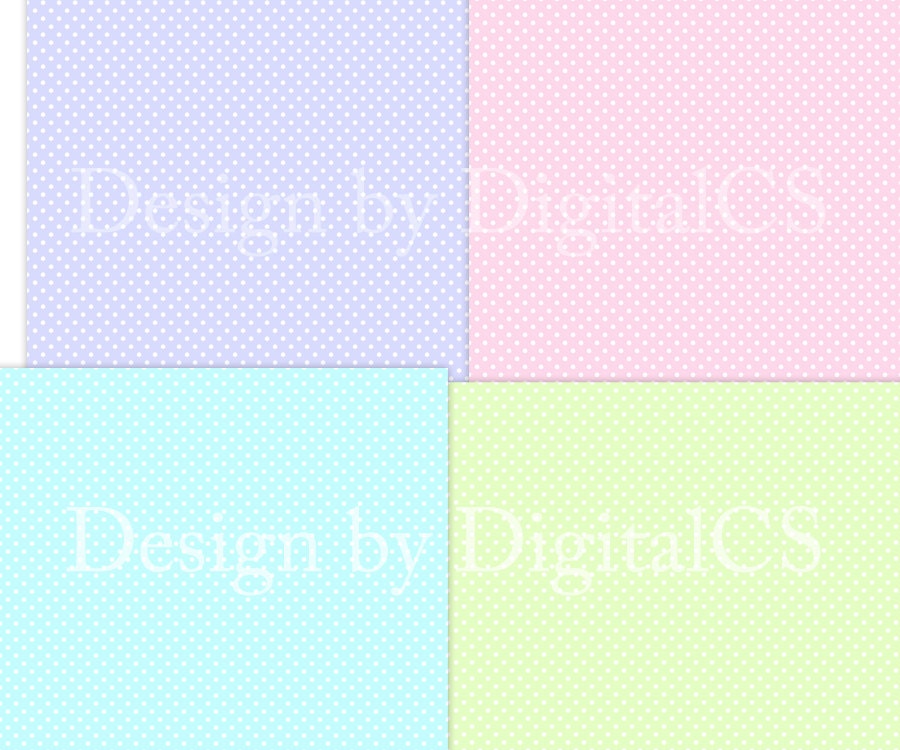 Polka Dot Digital Paper Pastel Digital Paper Polka Dot Paper Digital ...
