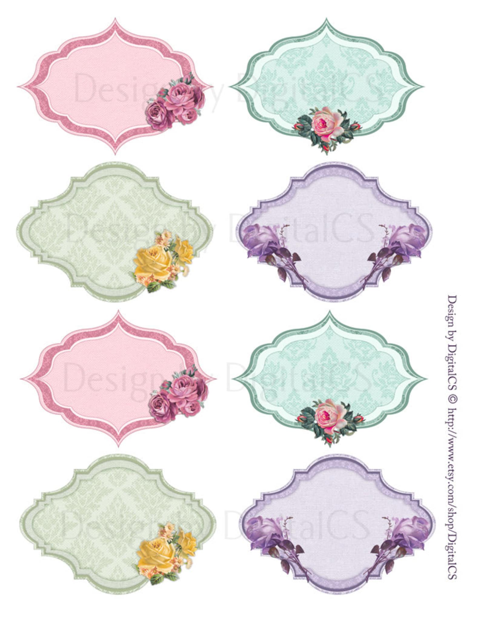 Shabby Chic Clipart Frames Clipart Borders Shabby Chic Tags Shabby Chic ...