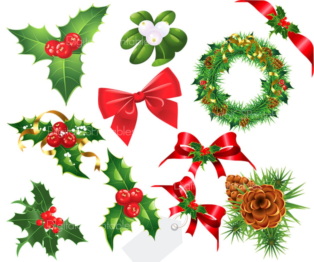 Christmas Clipart Christmas Clip Art Holiday Clipart Holly Berry ...