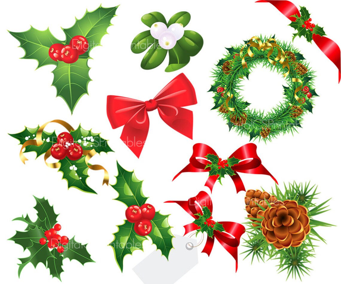 Christmas Clipart Christmas Clip Art Holiday Clipart Holly Berry ...
