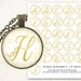 Gold Alphabet Bottle Cap Images 1 Inch Circle Digital Download | Etsy