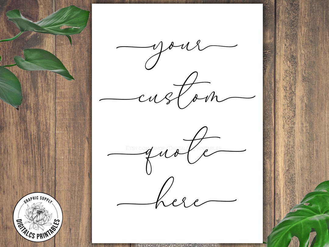 Elegant Editable Quote Sign Custom Print Personalized Sign Template ...