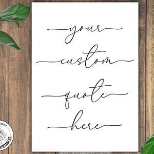 Elegant Editable Quote Sign Custom Print Personalized Sign Template ...