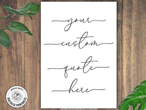 Elegant Editable Quote Sign Custom Print Personalized Sign - Etsy