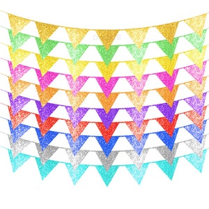 Glitter Bunting Clipart Bunting Clip Art Glitter Clipart Digital ...