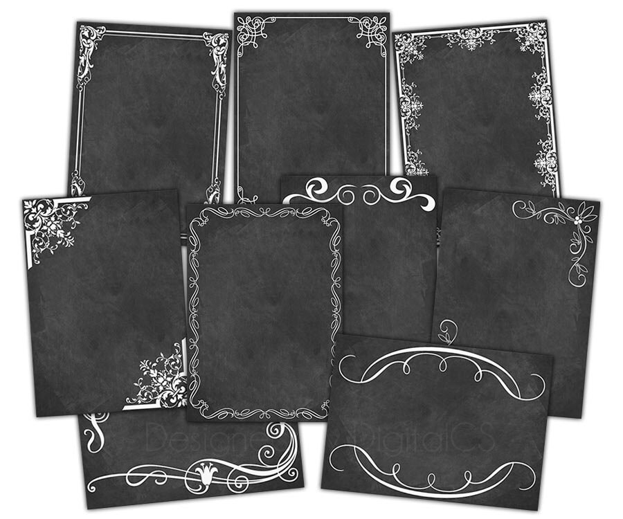 Printable Chalkboard Labels Chalkboard Tag Png Digital Chalkboard ...