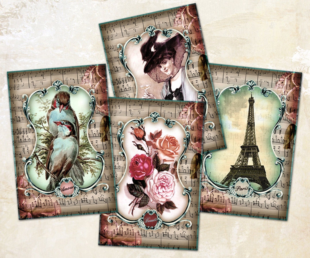 French Gift Tags Printable Gift Tags Vintage Labels Shabby Chic Gift ...