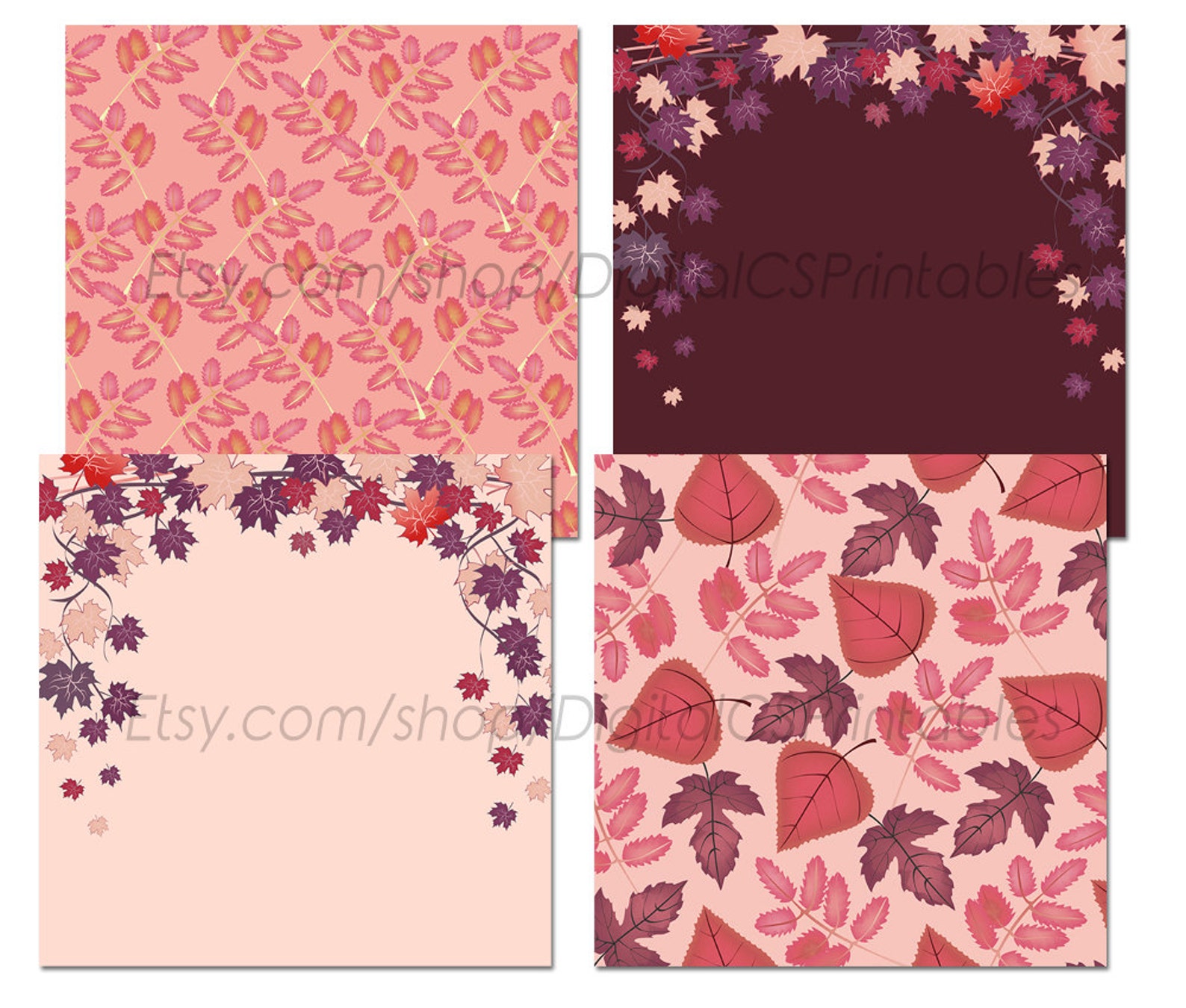 Fall Digital Paper Fall Autumn Digital Paper Autumn Fall - Etsy