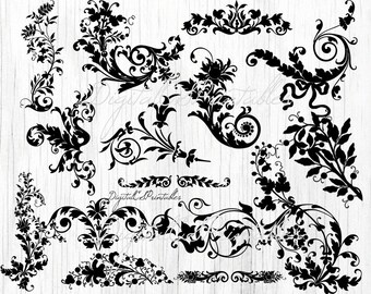 Flourish Clip Art - Etsy