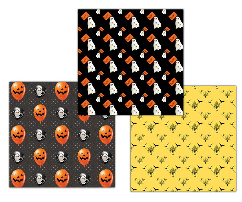 Fun Halloween Digital Paper Halloween Printables Halloween - Etsy