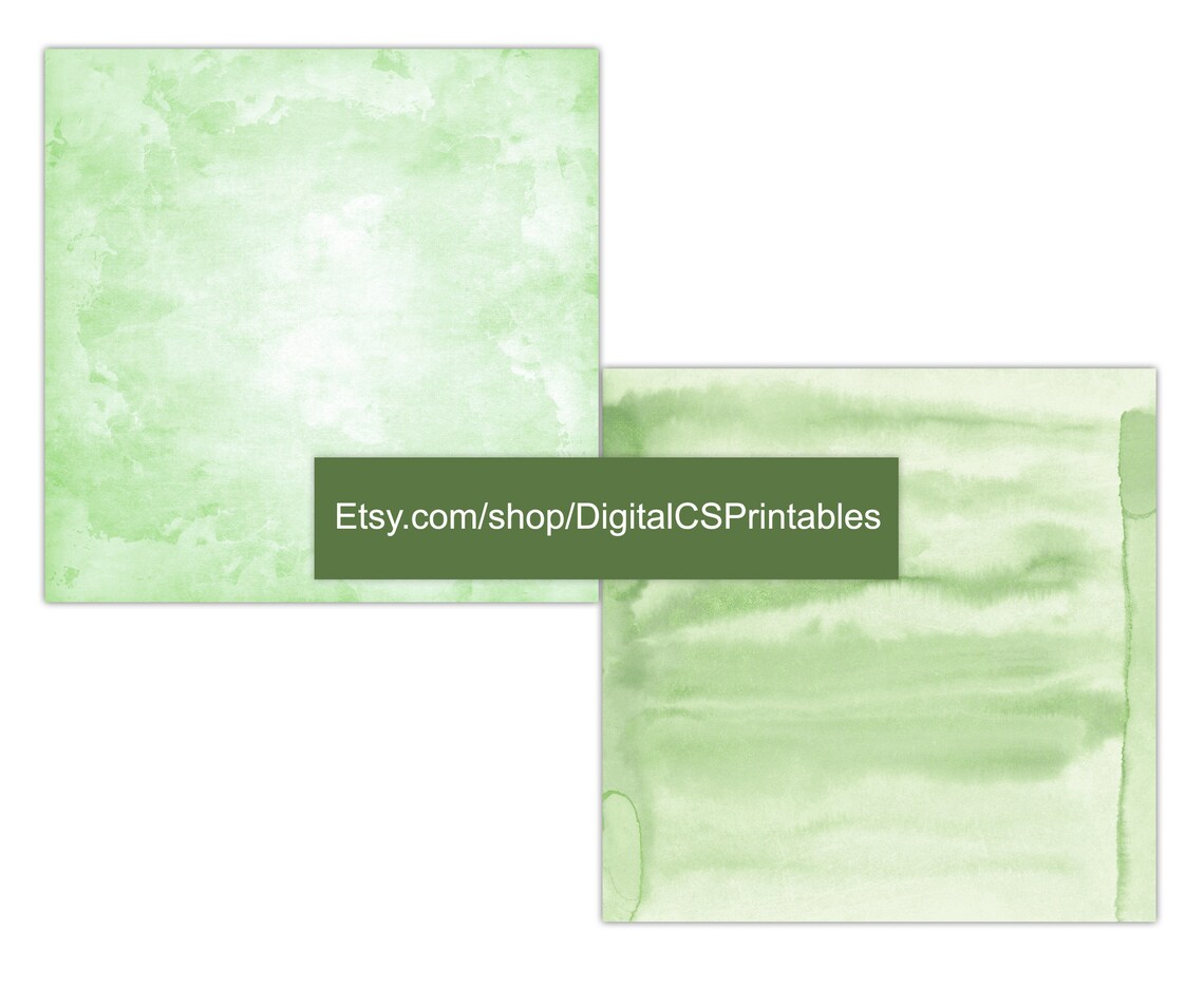 Green Digital Paper Green Watercolor Digital Paper Pack Green - Etsy
