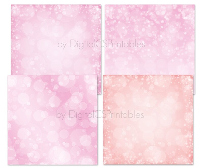 Bokeh Digital Paper Pink Bokeh Digital Paper Pastel Digital Paper Pink ...