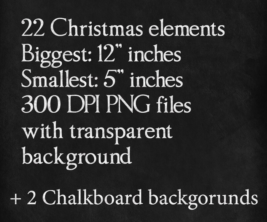 Christmas Clipart Holiday Clipart Christmas Chalkboard Digital ...