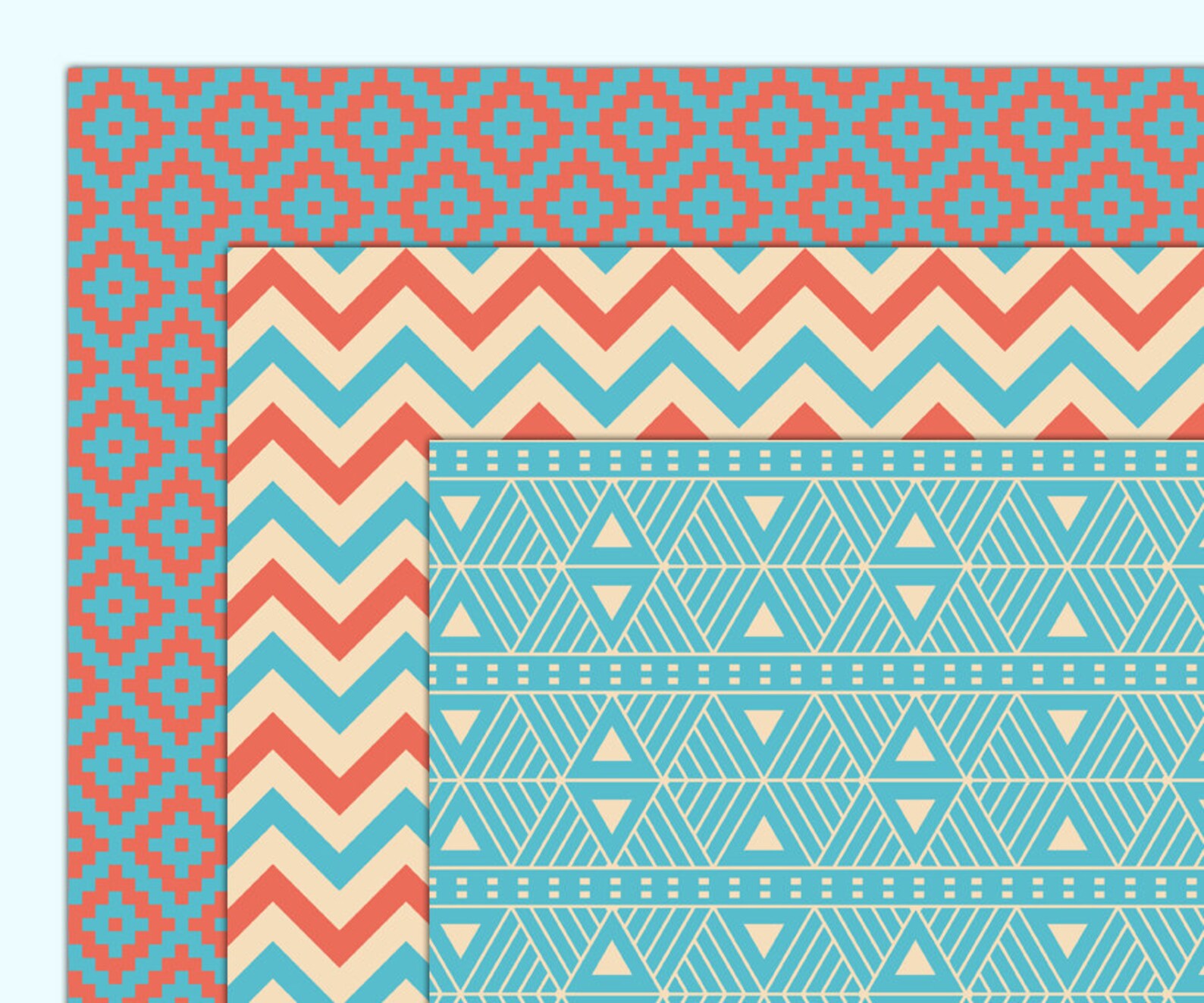 Tribal Digital Paper, Digital Paper Tribal, Digital Paper Geometric ...