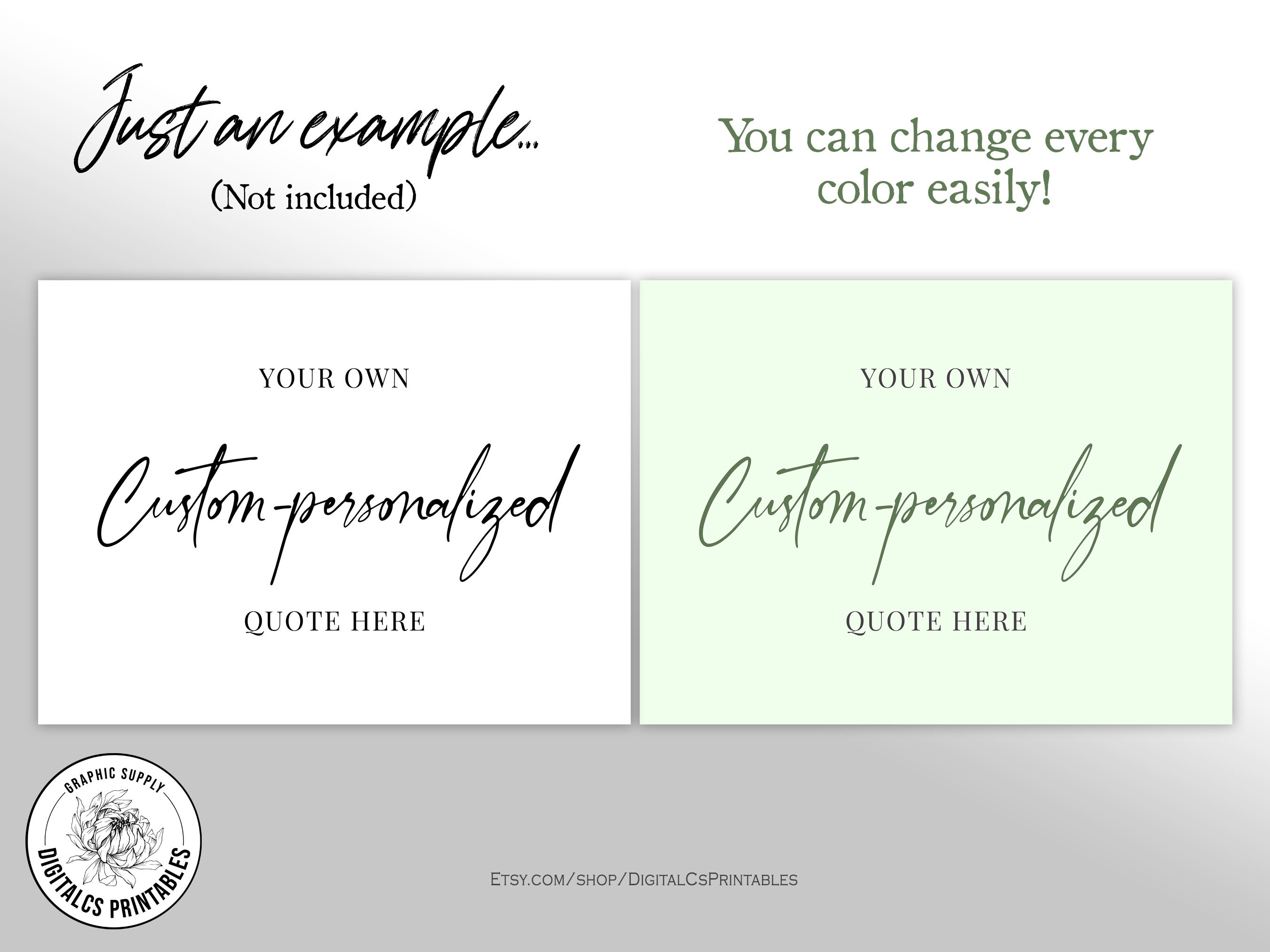 Editable Quote Sign Custom Print Personalized Sign Template Create Your ...