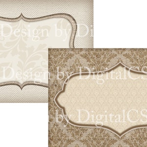 Burlap Digital Labels and Frames Digital Label Digital Tag - Etsy