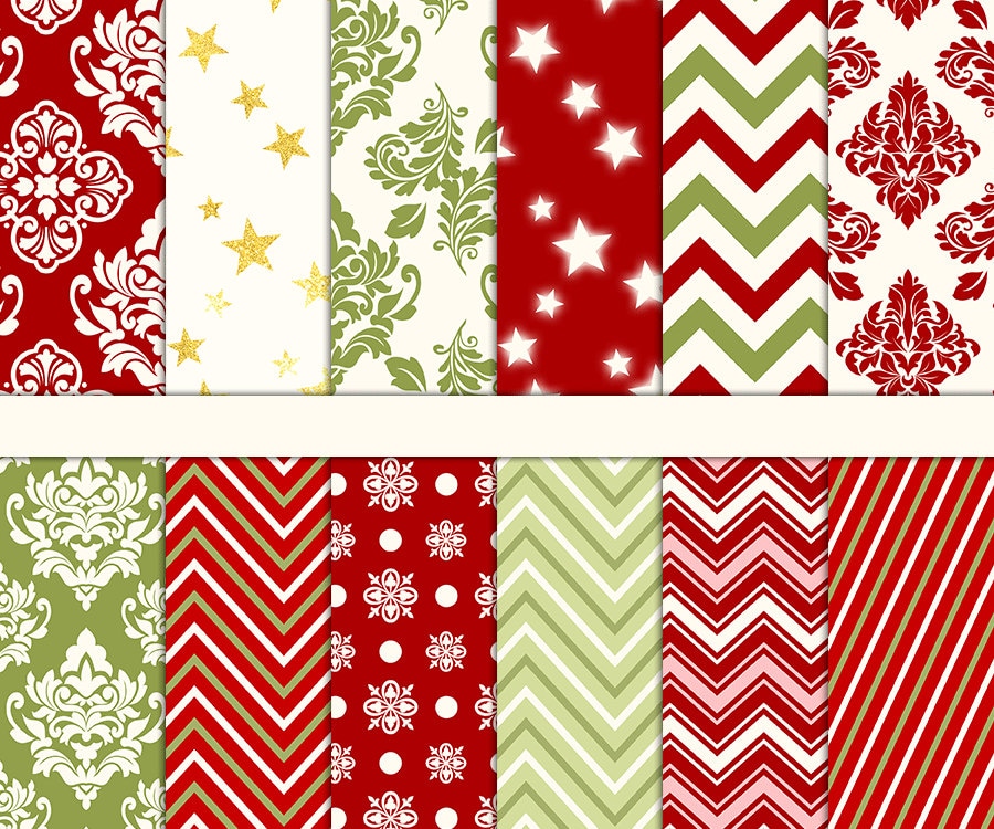 Christmas Digital Paper Christmas Digital Printable Paper Christmas ...
