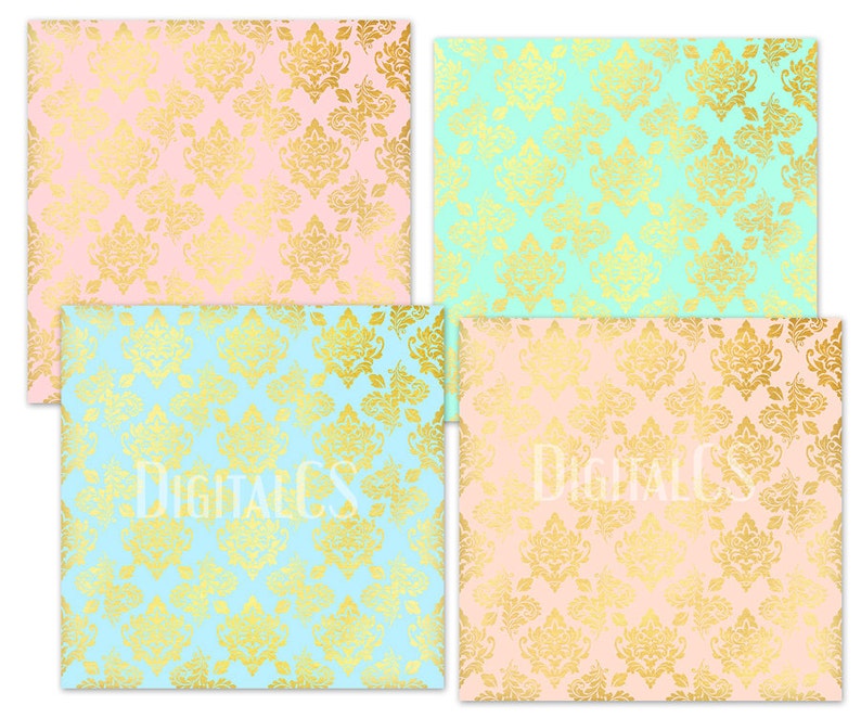 Gold Foil Digital Paper Gold Digital Paper Gold Wedding - Etsy