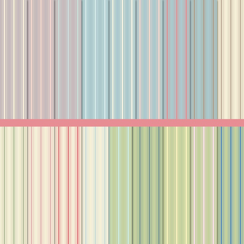 36 Digital Paper Pastel Stripes Digital Paper Craft Paper Multicolor ...