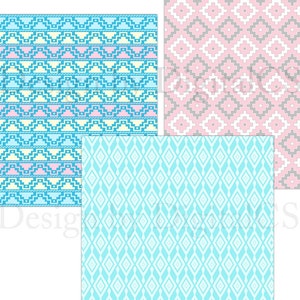 Pastel Digital Paper Pastel Tribal Digital Paper Tribal Geometric ...